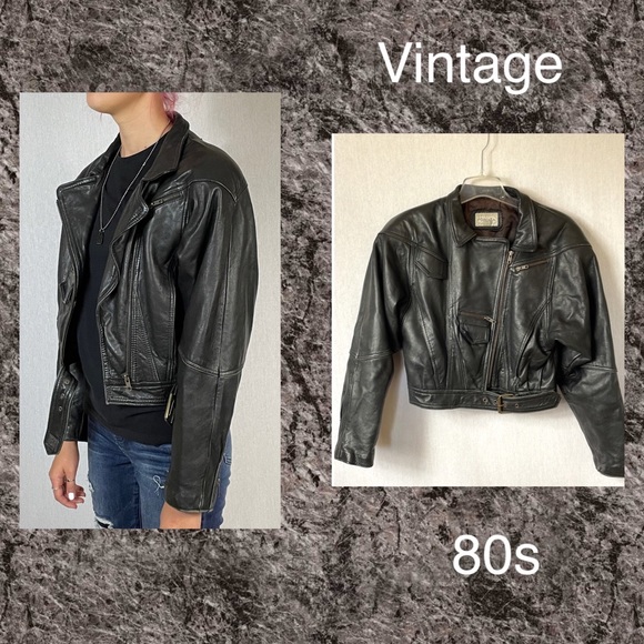 Forenza | Jackets & Coats | Vintage 8s Forenza Cropped Genuine Black ...
